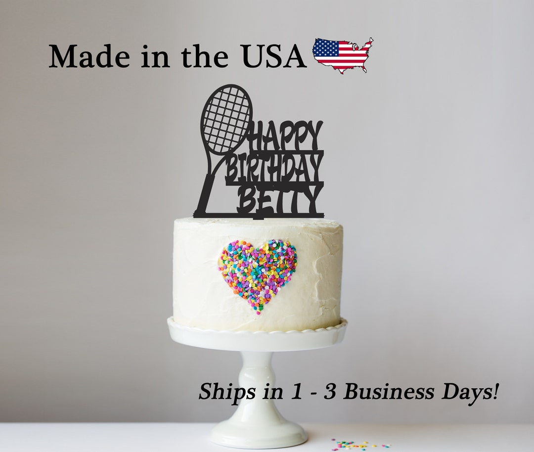 Tennis Player Cake Topper Tennis Racquetball Racket Cake - Etsy
