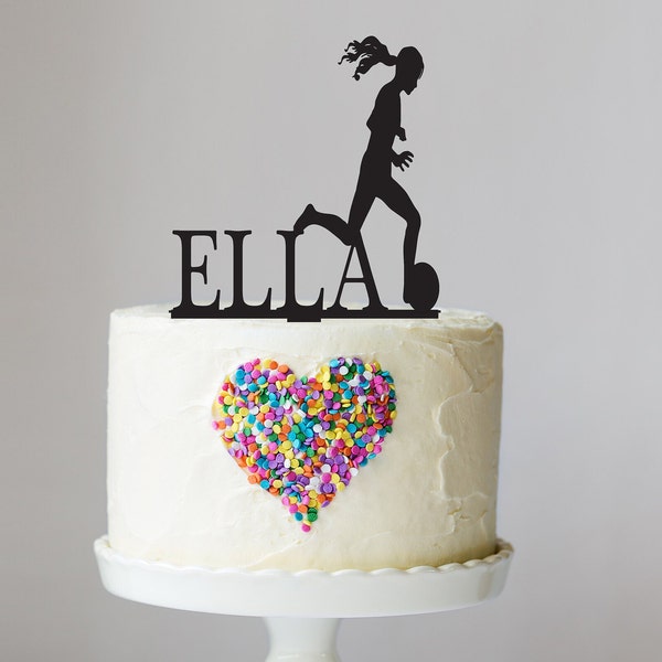 Soccer Girl Cake Topper - Etsy