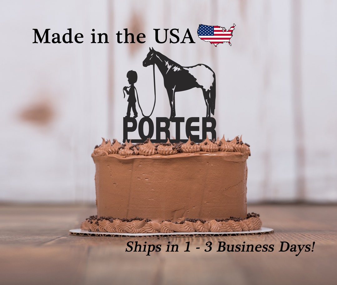 Little Cowboy Cake Topper Horseback Riding Cake Topper - Etsy