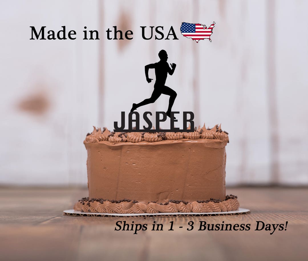 Runner's Cake Topper Cross Country Athlete Male Runner - Etsy