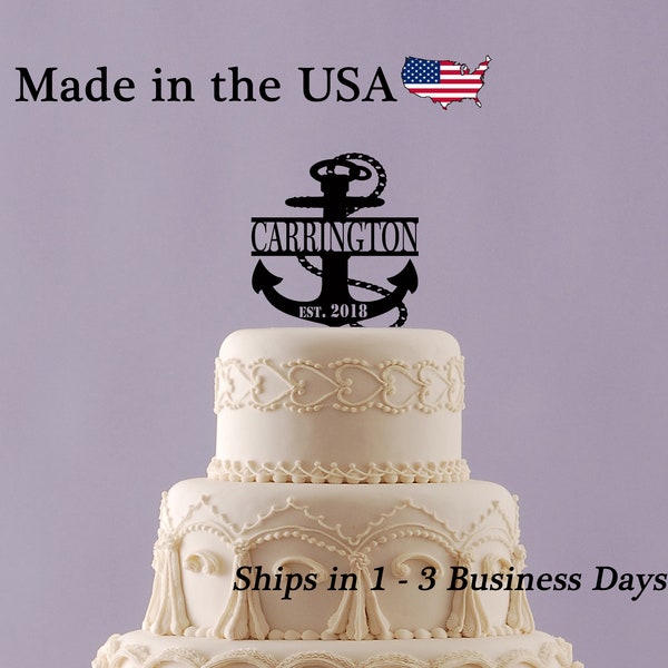 Nautical Cake Topper - Etsy