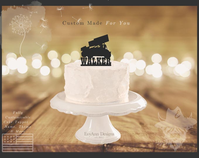 Custom Sprint Car Acrylic Cake Topper, Dirt Track Racing Decor LT1323 ...