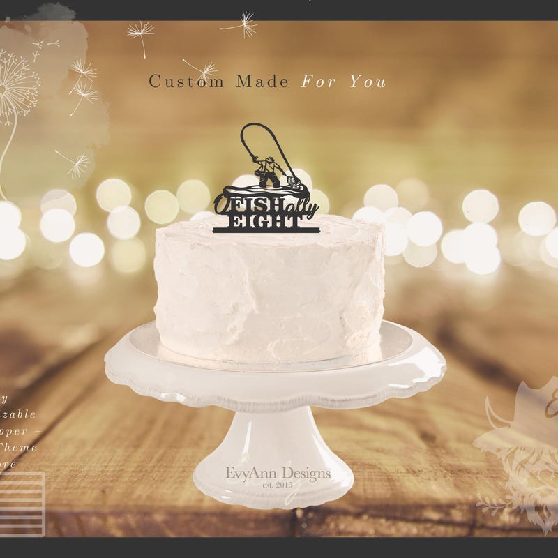Fishing Cake Topper - Etsy