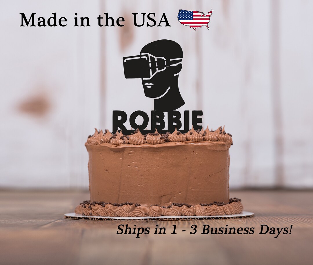 Virtual Reality Cake Topper, VR, Boys Birthday Party, Gamer, Game Party ...