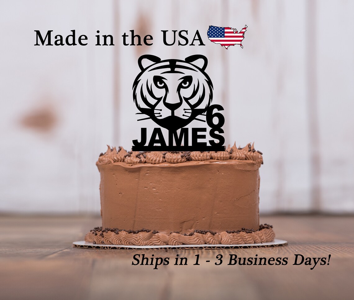 Tiger Cake Topper Baby Shower Party Decor Cake Topper | Etsy