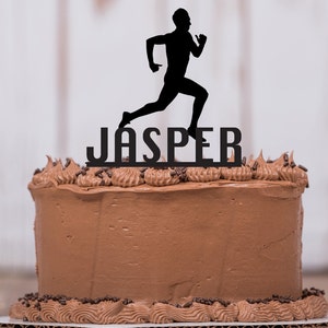 Runner's Cake Topper, Cross Country, Athlete, Male Runner, Runner, Cake ...