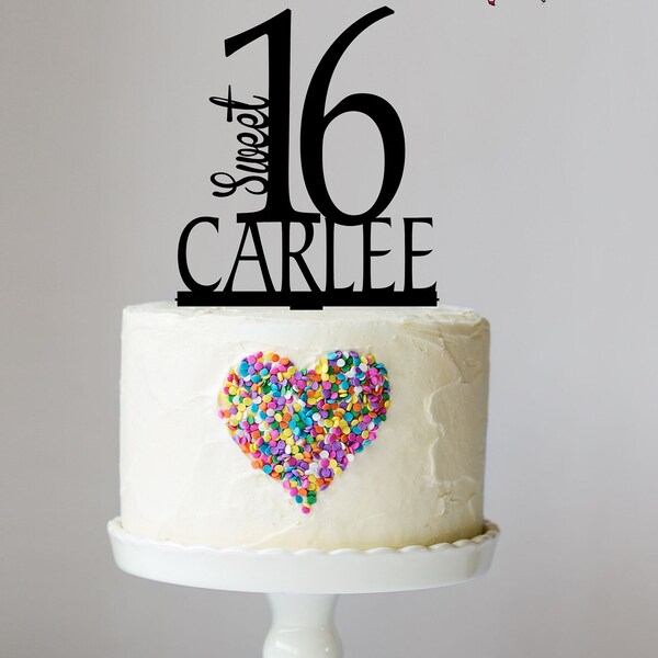 Sweet 16 Cake Topper - Etsy
