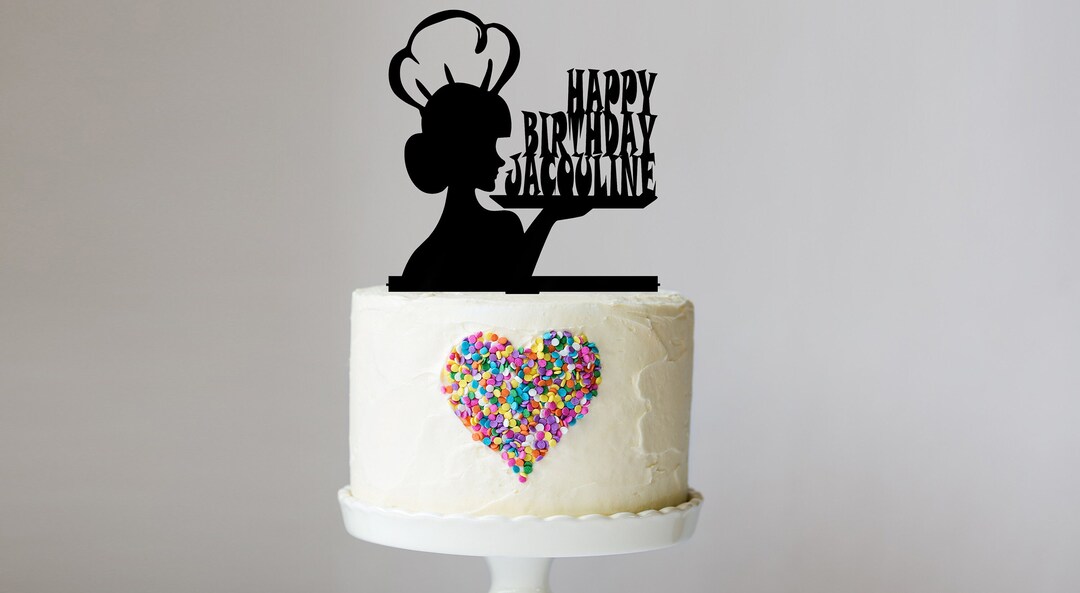 Chef Cake Birthday Topper, Girls Decor, Cake Topper, Chef Birthday ...