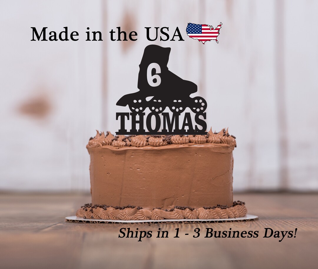 Roller Blade Party, Birthday Party, Cake Topper, Roller Skate, Skating ...