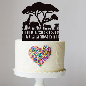 Safari Cake Topper, Personalize, Party Decor, Cake Topper, Adventure ...