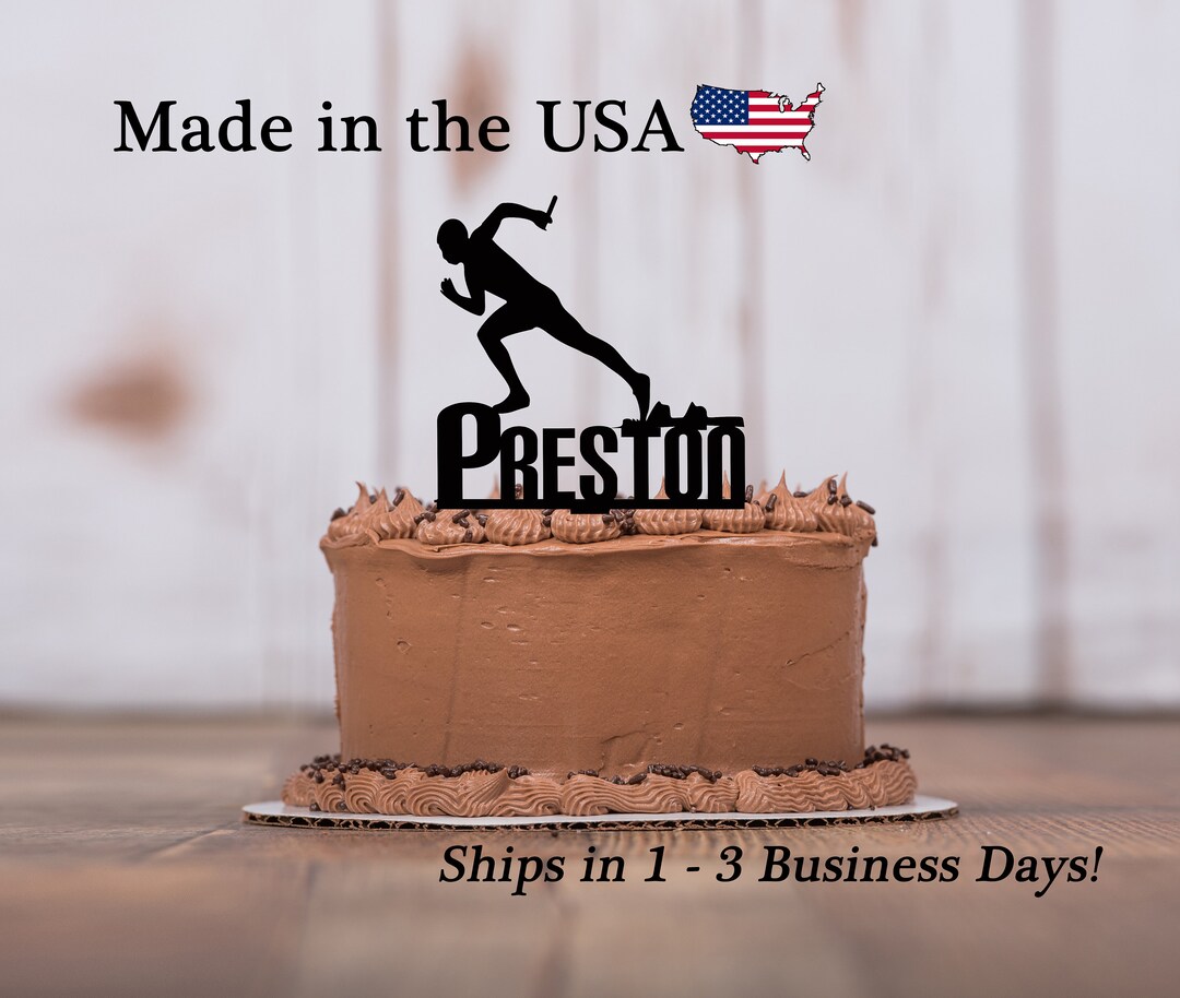 Track Cake Topper Track and Field Runner Marathon Party - Etsy