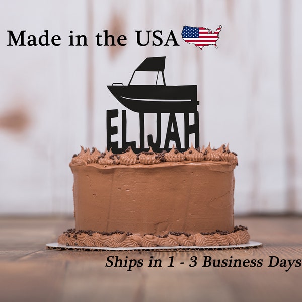 Boat Cake Topper - Etsy