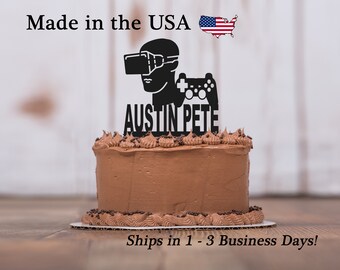Gamer Cake Topper Game Controller Boys Birthday Party | Etsy