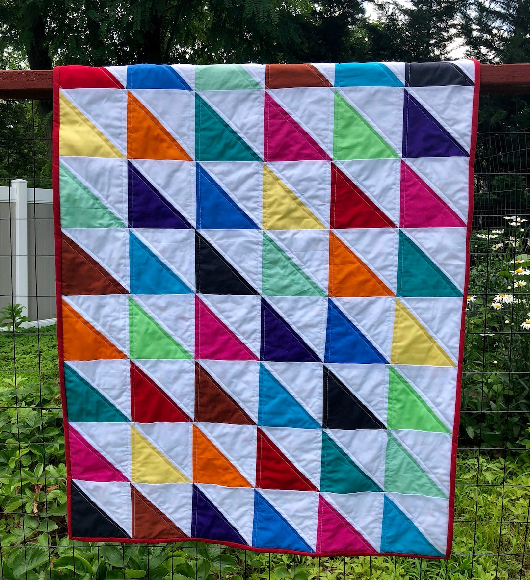 Gender Neutral Baby Quilt, Multicolored Quilt, Boy or Girl Bedding - Etsy