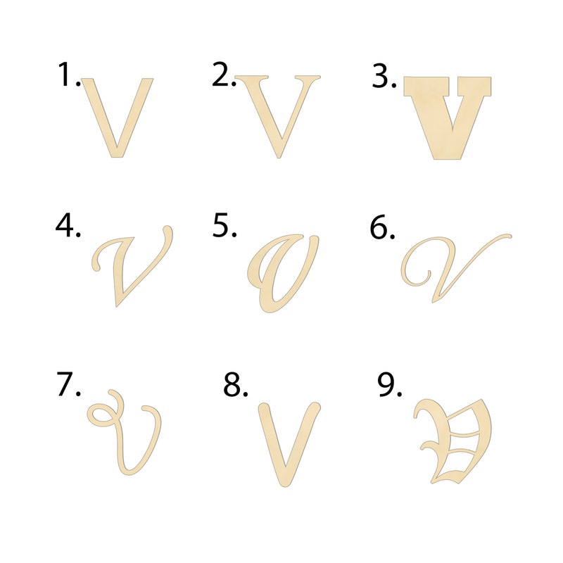 Wooden Letter V - Etsy