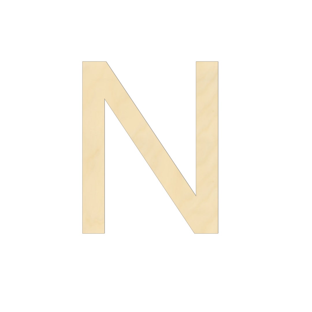 2" - 34" Wooden Letter "n" Nursery, Kids Room, Wedding Decoration, Gift ...