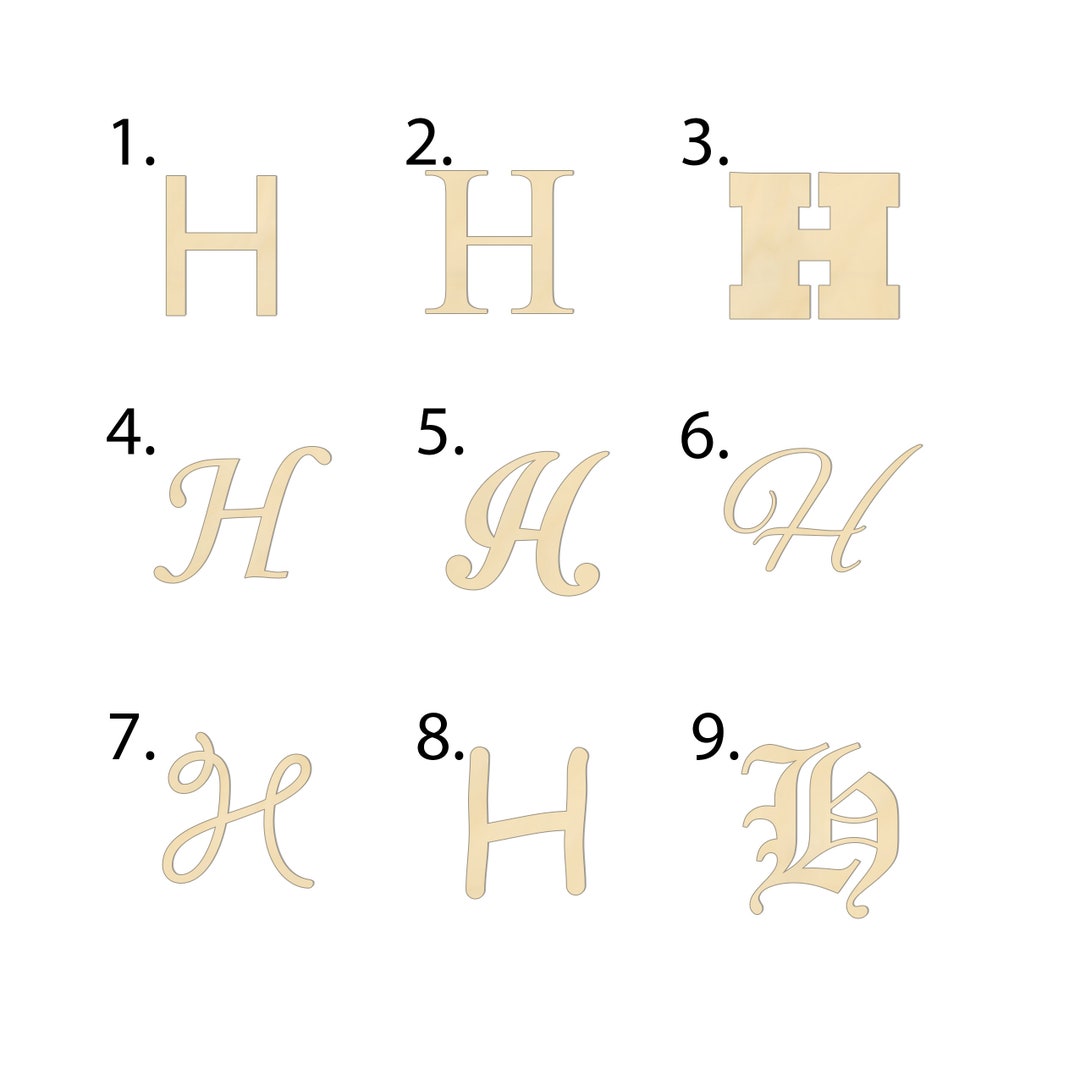 2" - 34" Wooden Letter "h" Kids Room, Nursery, Wedding Decoration, Gift ...