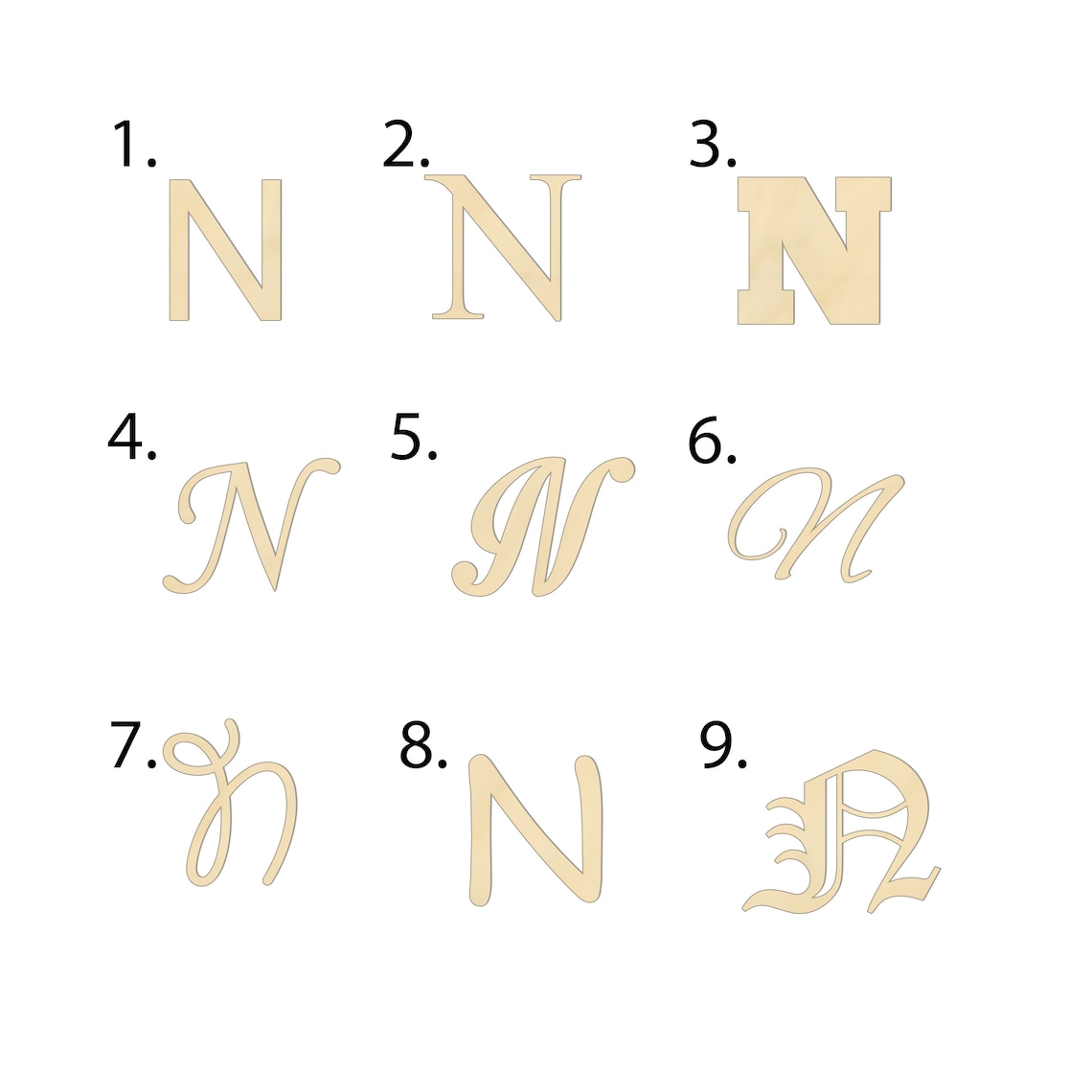 2 34 Wooden Letter n Kids Room | Etsy