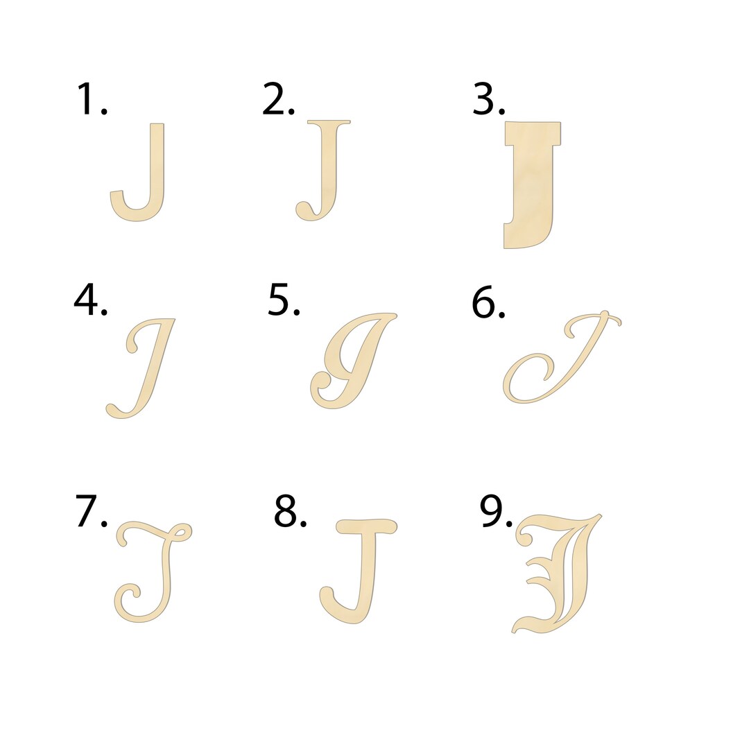 2" - 34" Wooden Letter "j" Kids Room, Nursery, Wedding Decoration, Gift ...