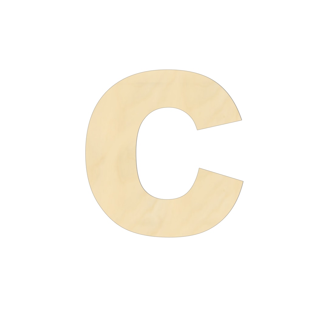 2" - 34" Wooden Letter "c" Nursery, Kids Room, Wedding Decoration, Gift ...