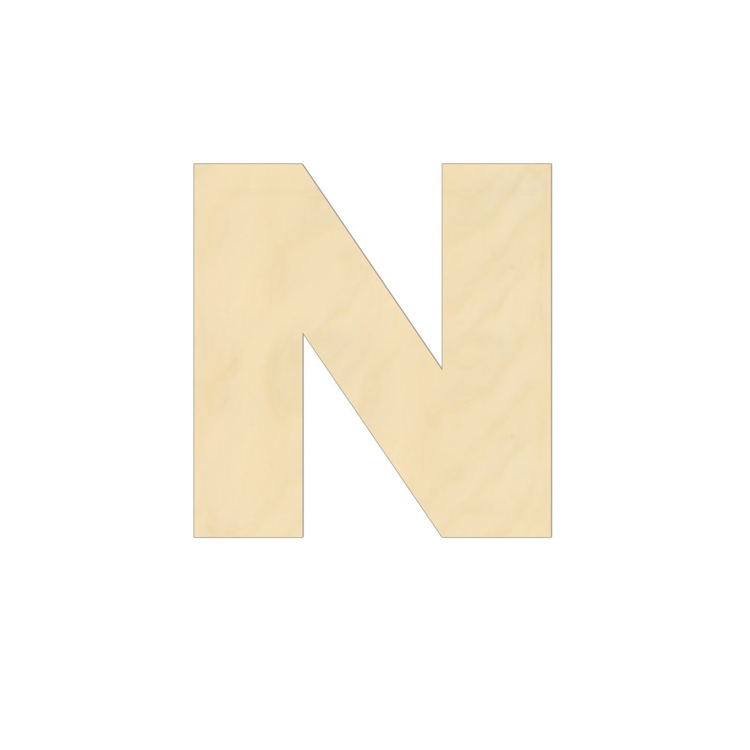 2" - 34" Wooden Letter "n" Nursery, Kids Room, Wedding Decoration, Gift ...