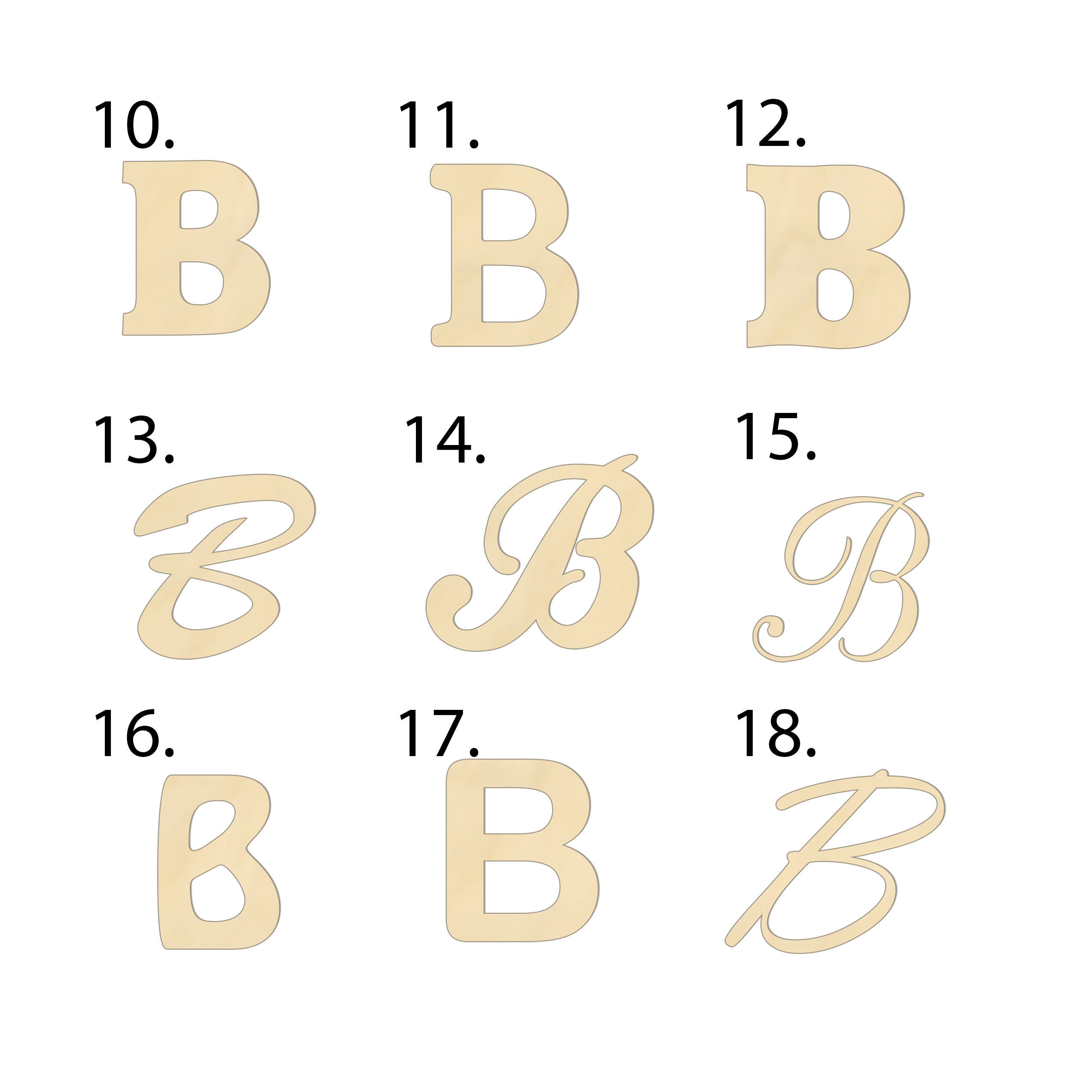 2" - 34" Wooden Letter "b" Kids Room, Nursery, Wedding Decoration, Gift ...