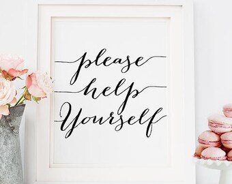 Help yourself sign | Etsy