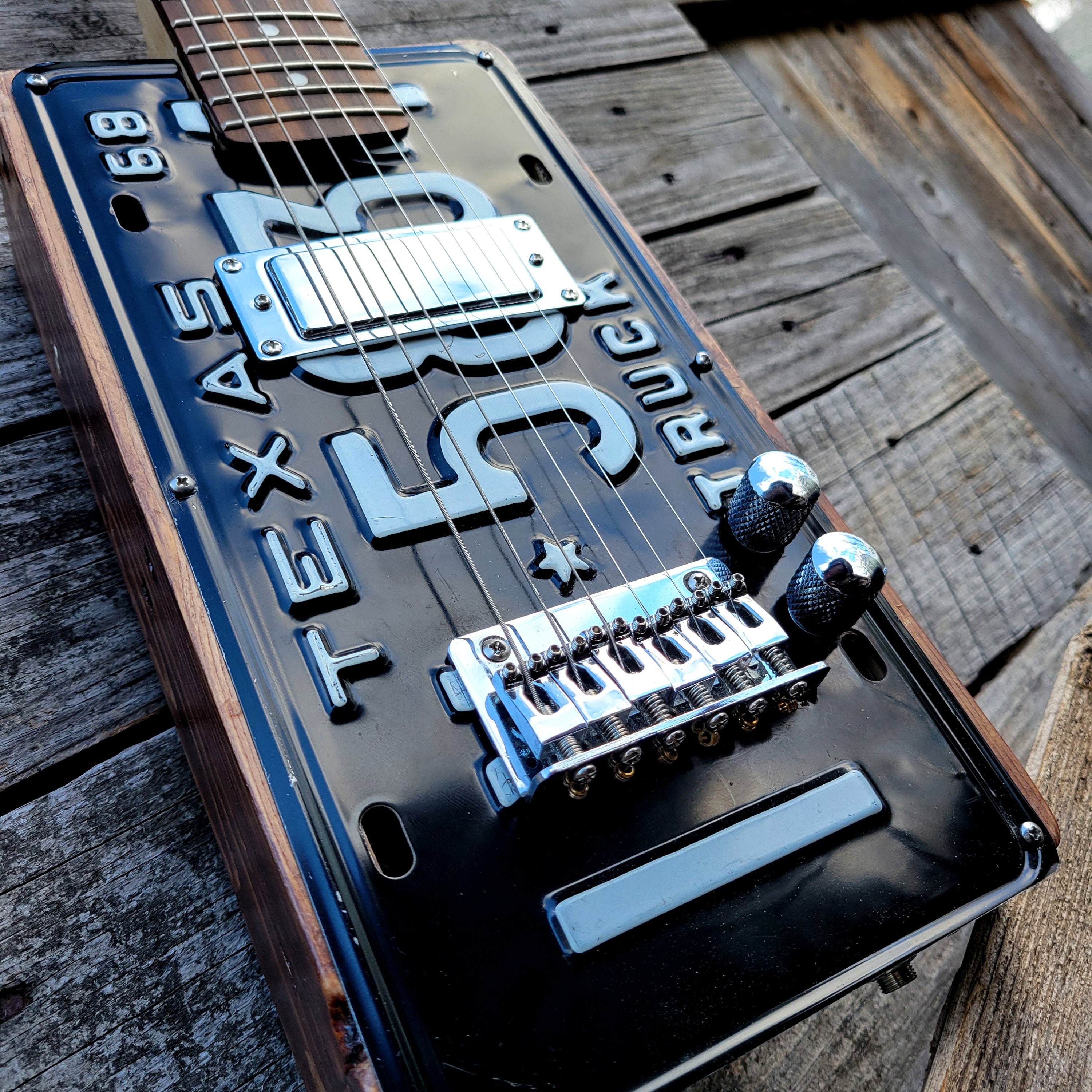TEXAS 1968 License Plate 6-string Guitar - Etsy