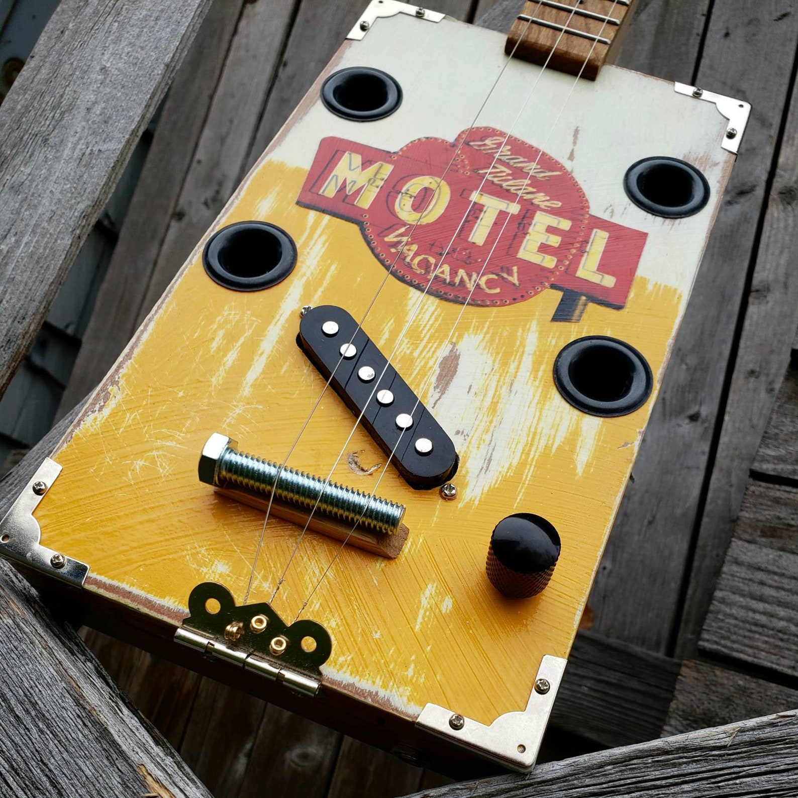 Grand Tulane Motel Cigar Box Guitar - Etsy