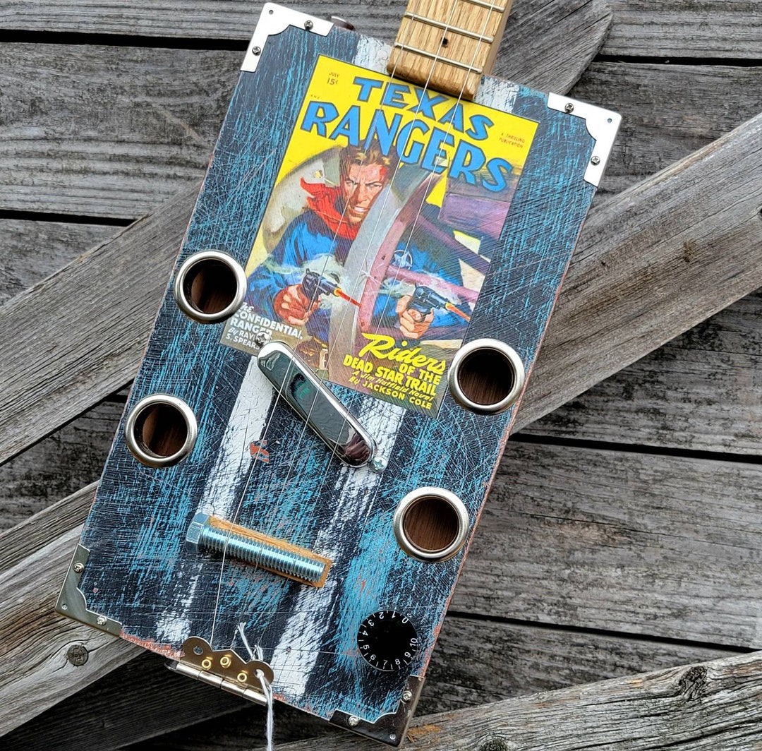 Texas Rangers- Riders of the Dead Star Trail- Cigar Box Guitar - Etsy