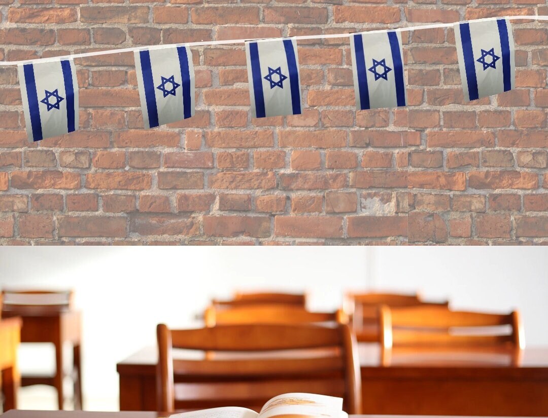 Israeli Flag Bunting. Israel Flag Garland, Synagogue School Decoration ...