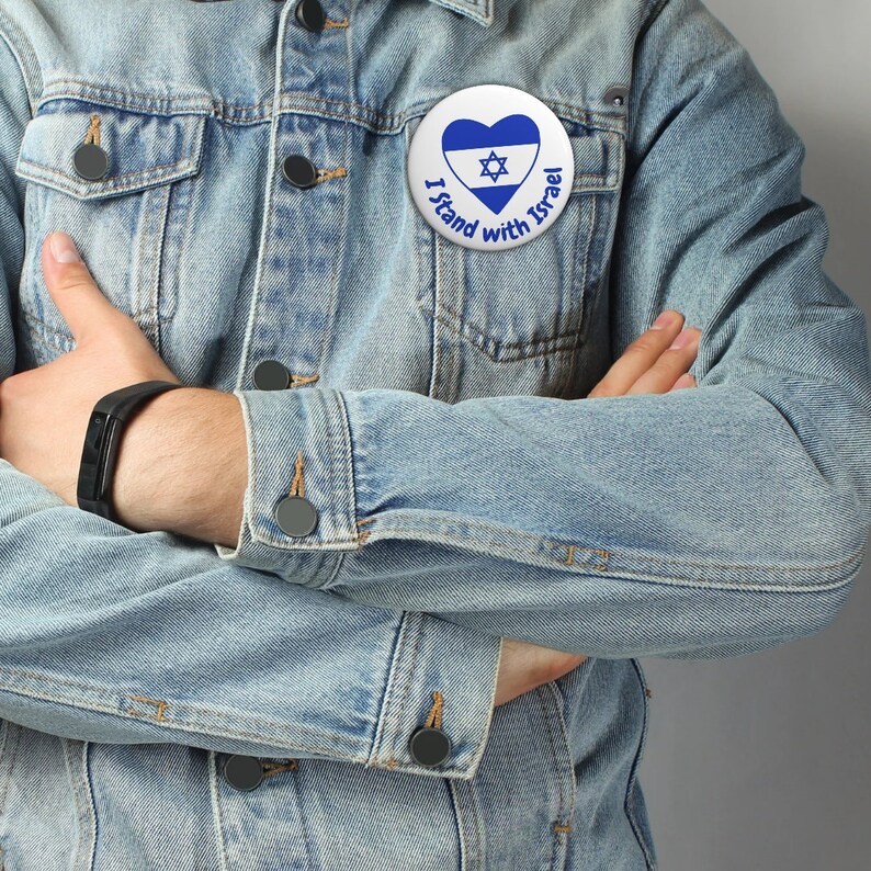BUY 3 Get 1 for FREE Israel Pin Buttons. I Stand With Israel Pins ...