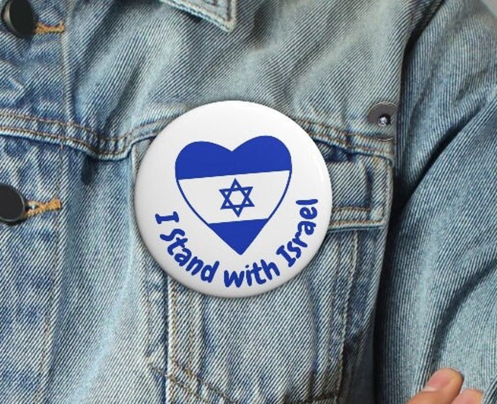 BUY 3 Get 1 for FREE Israel Pin Buttons. I Stand With Israel Pins ...
