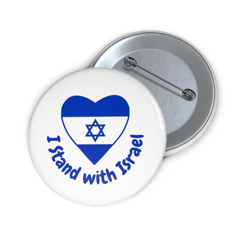 BUY 3 Get 1 for FREE Israel Pin Buttons. I Stand With Israel Pins ...