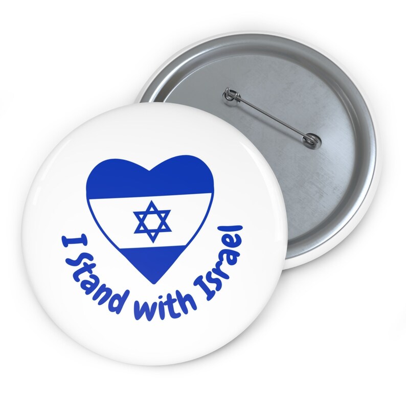 BUY 3 Get 1 for FREE Israel Pin Buttons. I Stand With Israel Pins ...