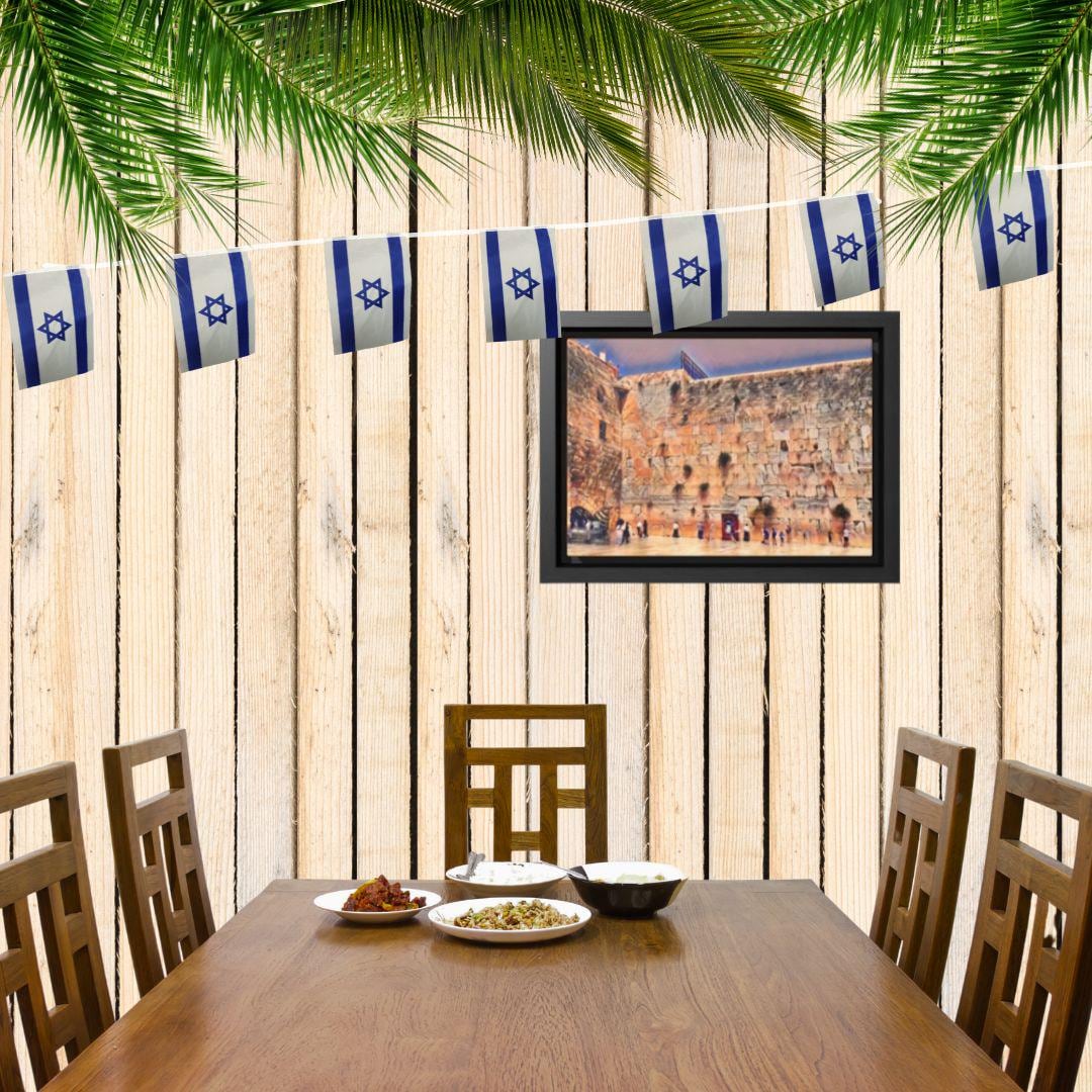 Sukkah Decoration, Sukkah Garland, Israeli Flag Bunting. Israel Flag ...