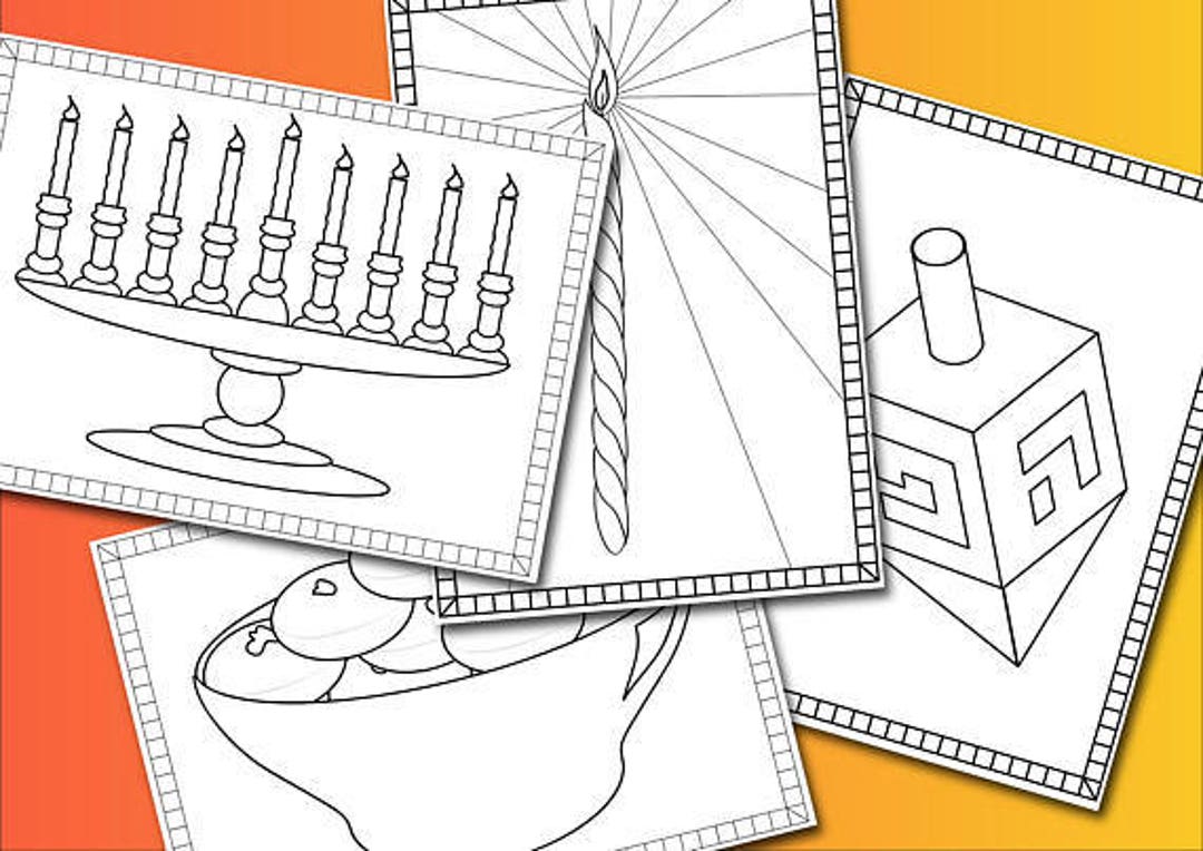 Hanukkah Decorations, Hanukkah Coloring Page, Printable Hannukah ...