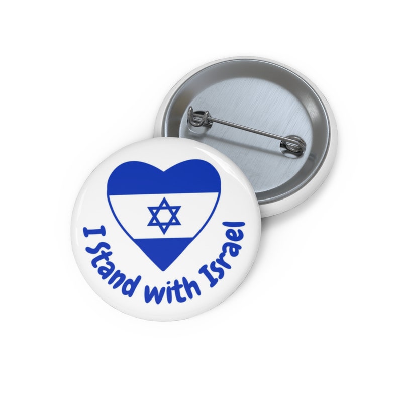 BUY 3 Get 1 for FREE Israel Pin Buttons. I Stand With Israel Pins ...
