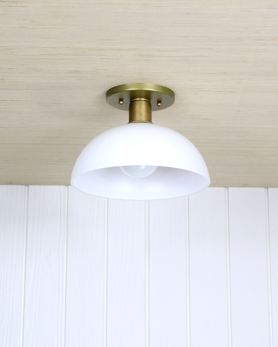 Salix Flush Mount Modern Minimal Brass Flush Mount - Etsy