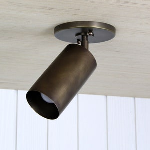 Post Flush Mount Swivel Ceiling Fixture Wall Sconce Cylinder Mono Light ...