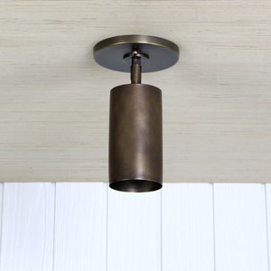Post Flush Mount Swivel Ceiling Fixture Wall Sconce Cylinder Mono Light ...