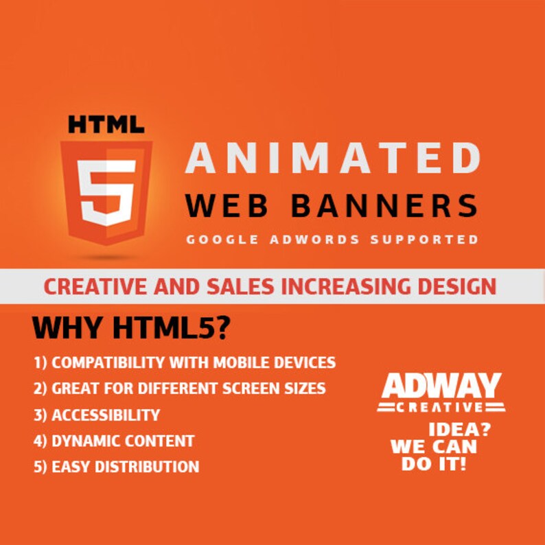 Google Ads Animated web banner design for online | Etsy