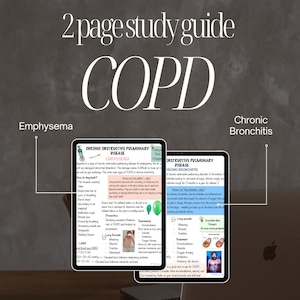 COPD Chronic Bronchitis and Emphysema Study Guide for Nursing, EMT ...
