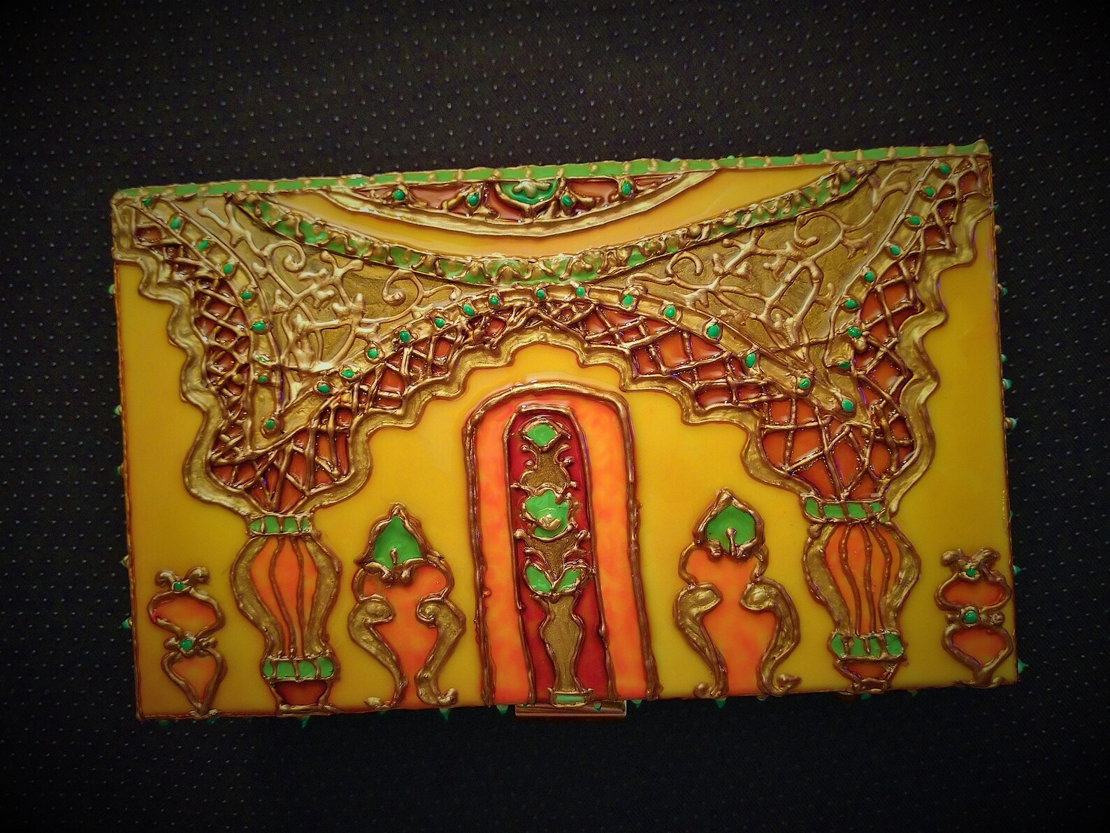 Yellow Palace Design Hand Painted Evening Bag Clutch - Etsy
