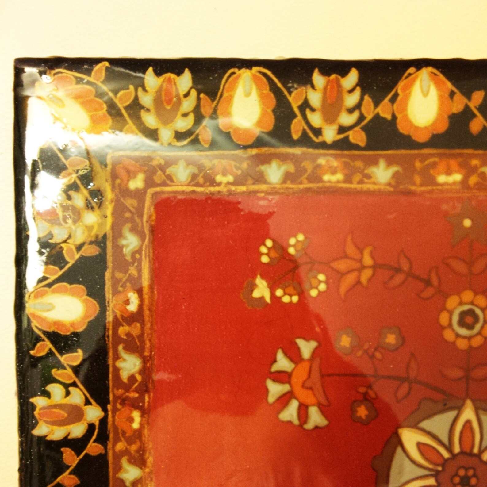 Exotic Indian Art With Mughal and Rajasthani Motifs-lacquer Finish ...