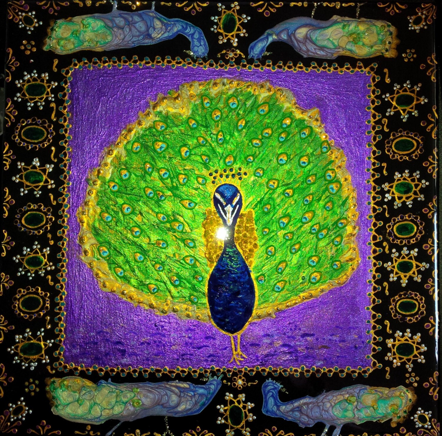 Exotic Indian Art With Mughal and Rajasthani Motif-lacquer Finish-oil ...