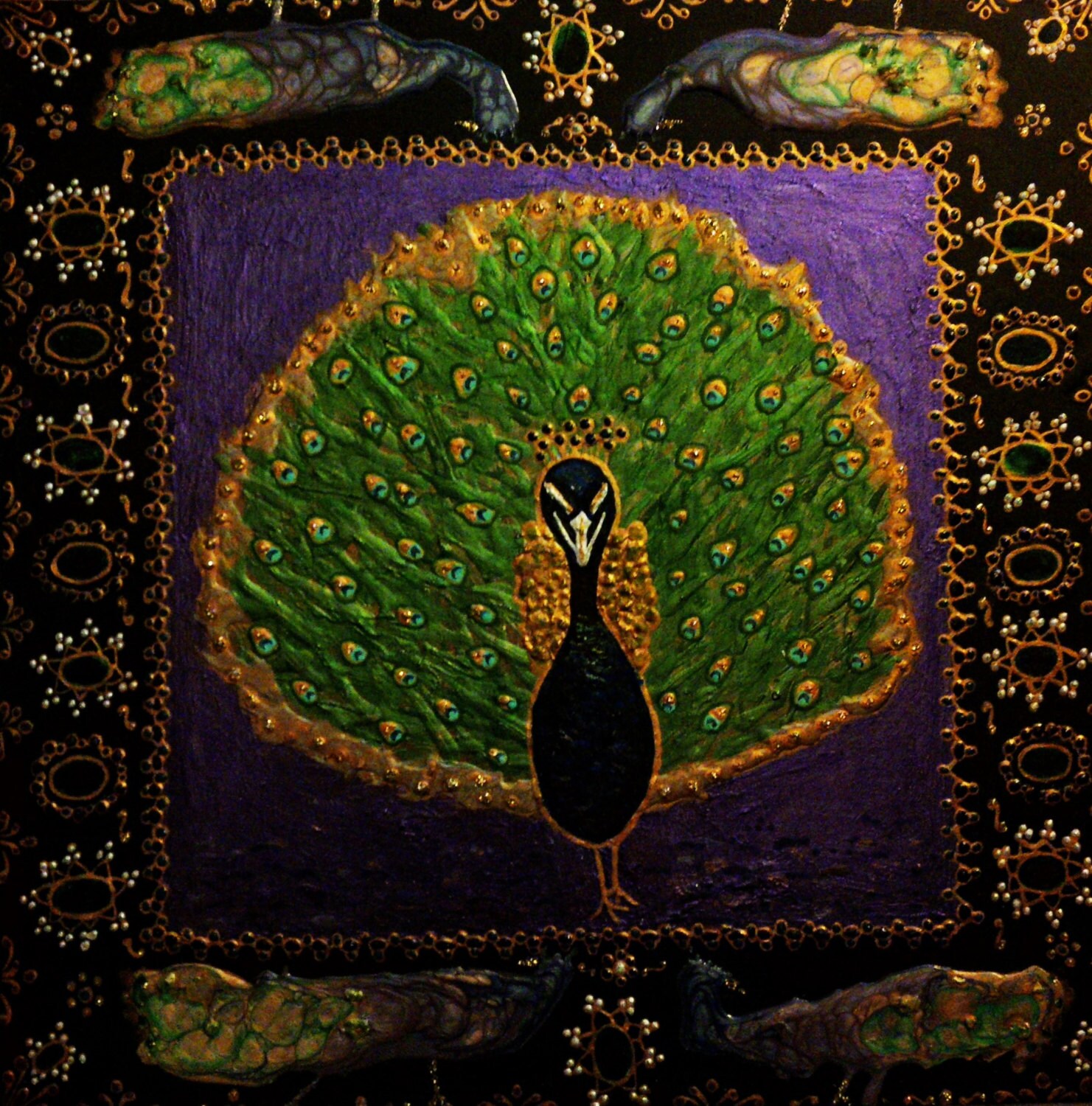 Exotic Indian Art With Mughal and Rajasthani Motif-lacquer Finish-oil ...