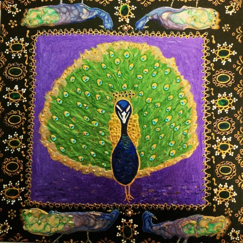 Exotic Indian Art With Mughal and Rajasthani Motif-lacquer Finish-oil ...