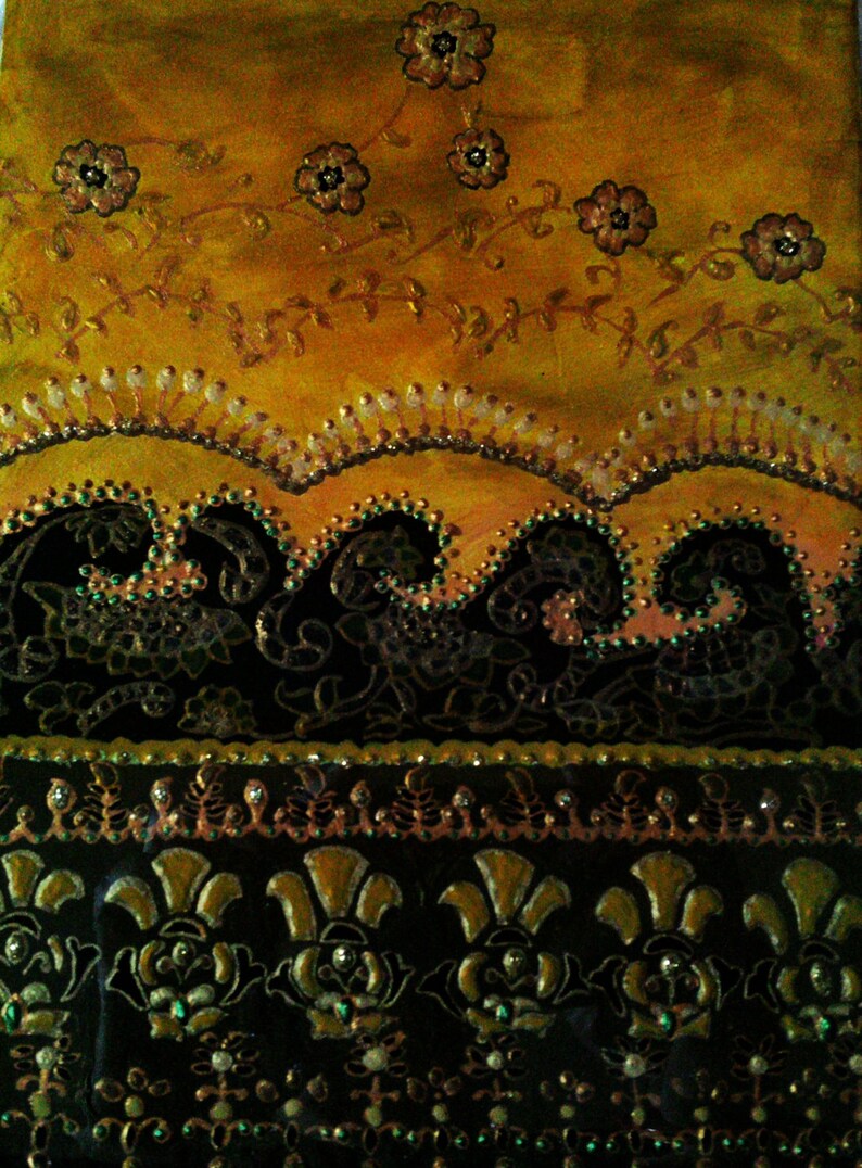 Exotic Indian Art With Mughal and Rajasthani Motif-lacquer Finish-oil ...