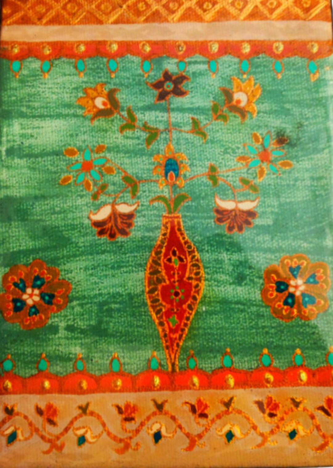Exotic Indian Art With Mughal and Rajasthani Motifs-lacquer Finish ...